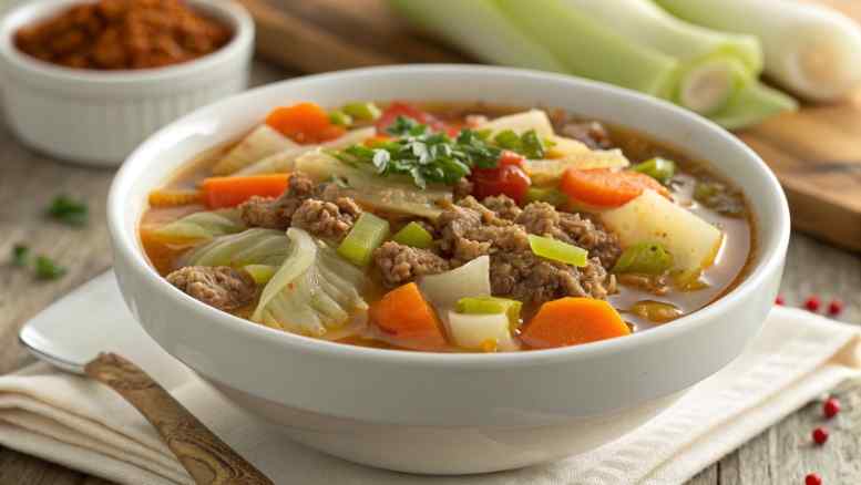 Cabbage Soup with Ground Beef Recipe